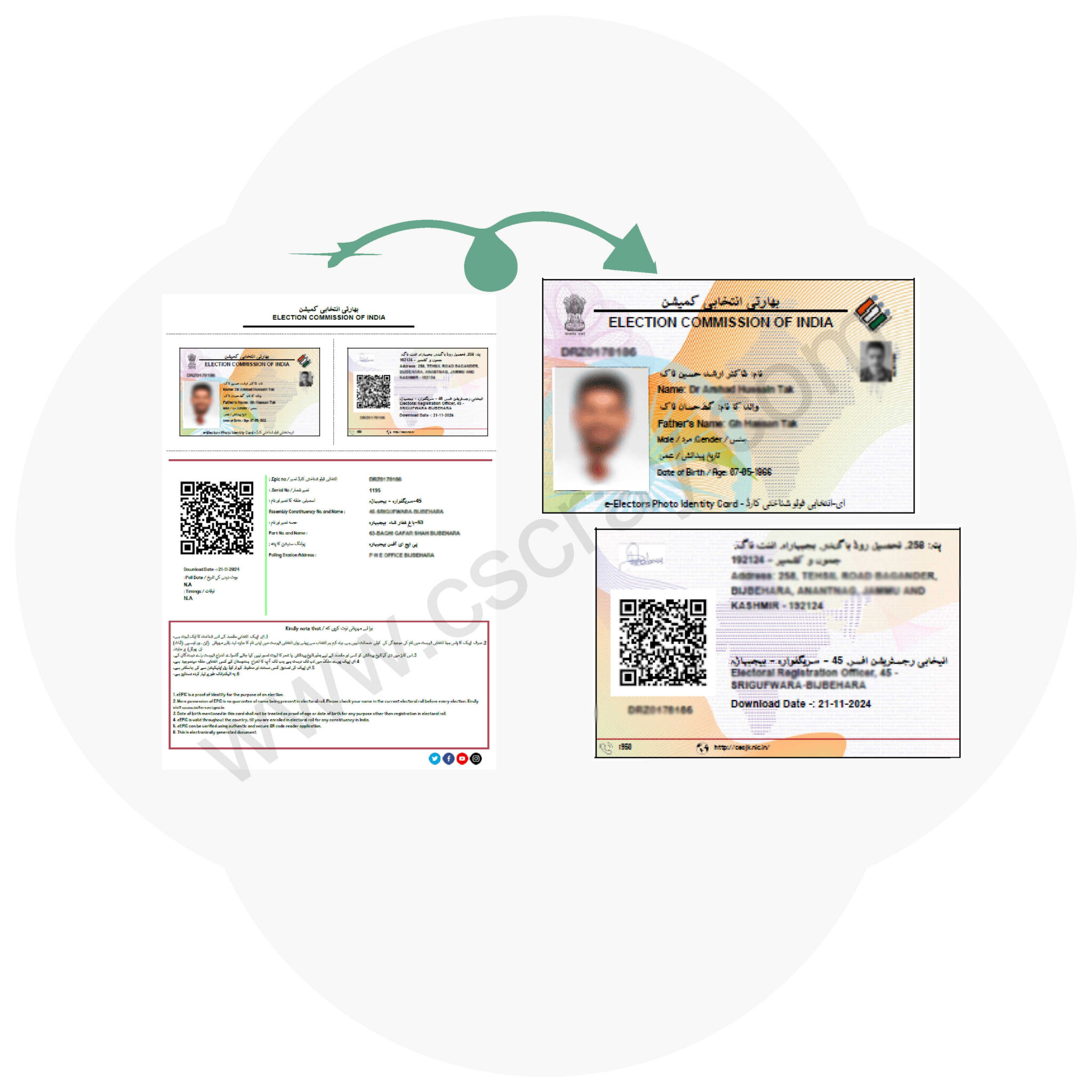 Voter ID PVC Card